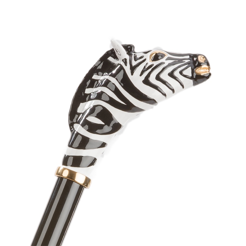 Pasotti Enameled Zebra Umbrella - Exclusive Umbrellas