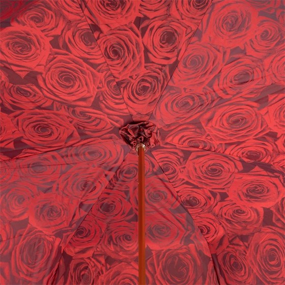 Pasotti Red Roses Umbrella, Double Cloth - Beautiful Umbrellas