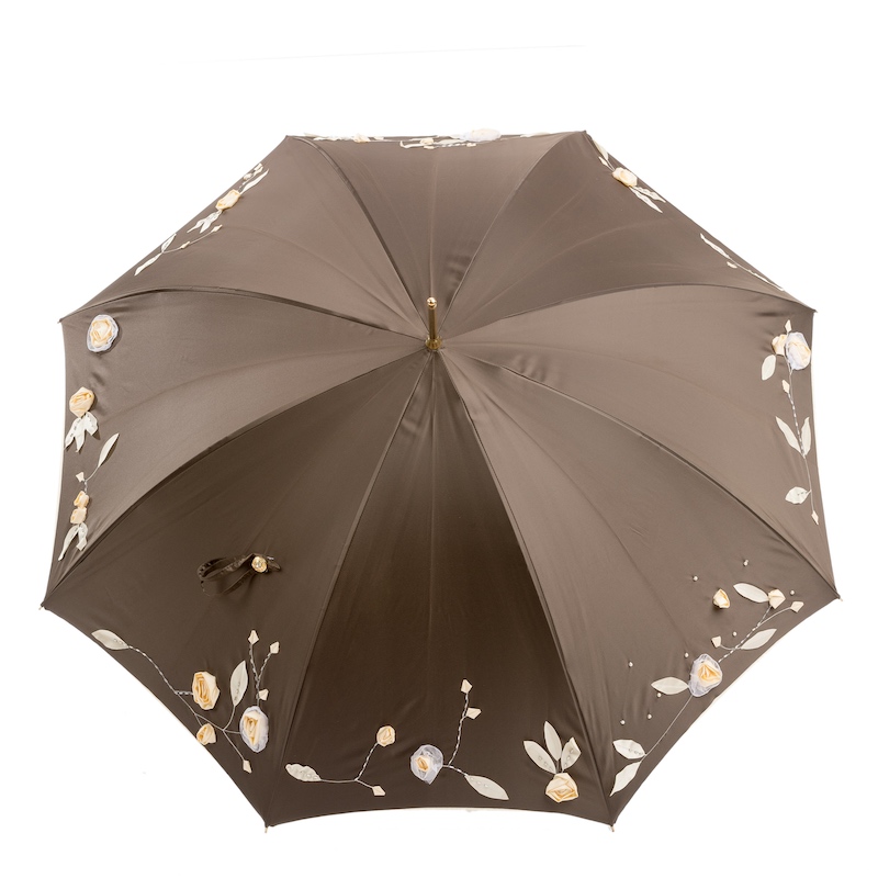 Pasotti Luxury Hand Embroidered Umbrella, Double Cloth - Handmade Umbrellas
