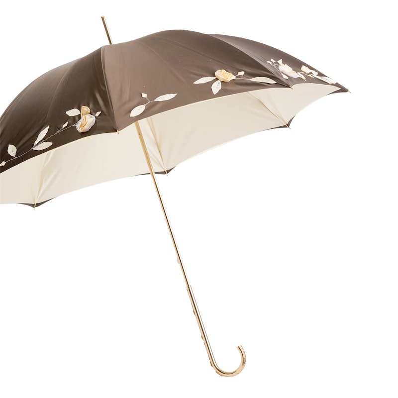 Pasotti Luxury Hand Embroidered Umbrella, Double Cloth - Handmade Umbrellas