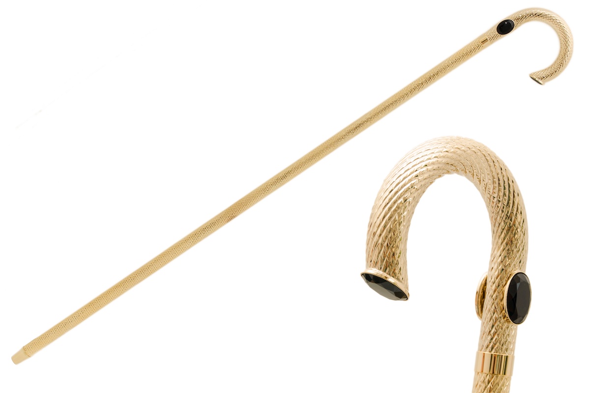 Pasotti Precious Brass Cane - High Fashion Walking Sticks