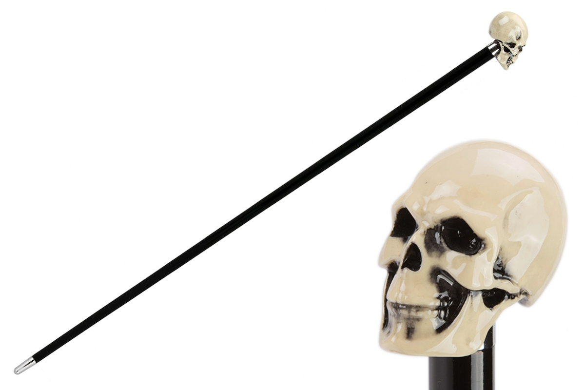 Pasotti Bone Skull Cane - High Fashion Walking Sticks